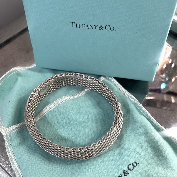 Tiffany & Co. | Jewelry | Tiffany Co Mesh Bangle | Poshmark